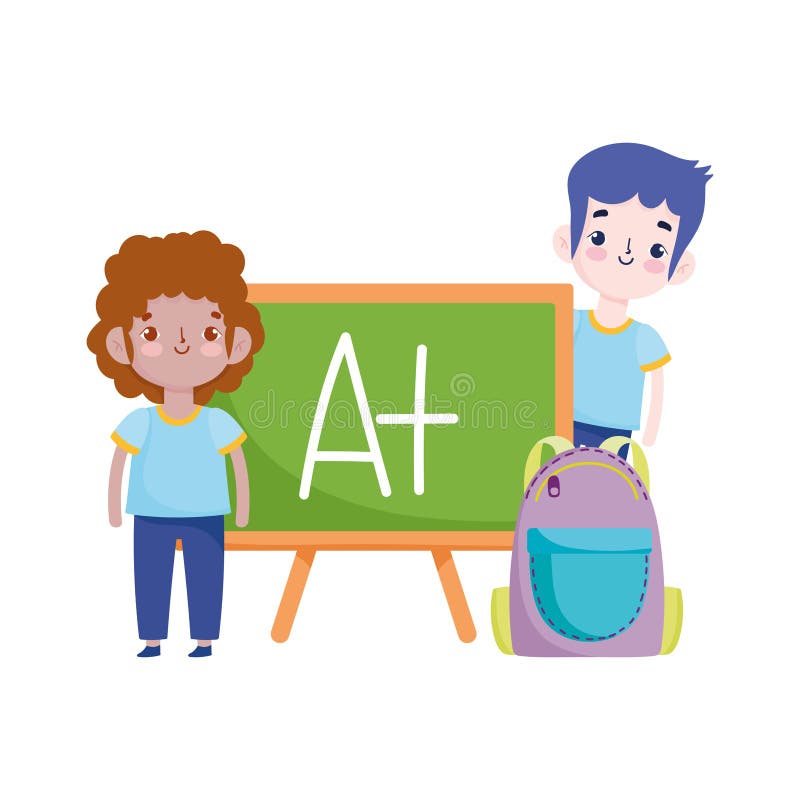 Back To School, Student Boys Bag Chalkboard Elementary Education ...