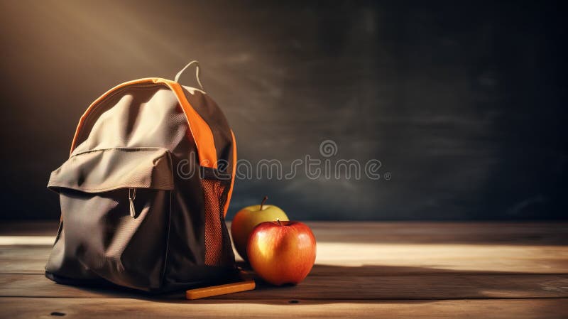 Back To School, Student Colored Backpack with Textbooks, Kickball and ...