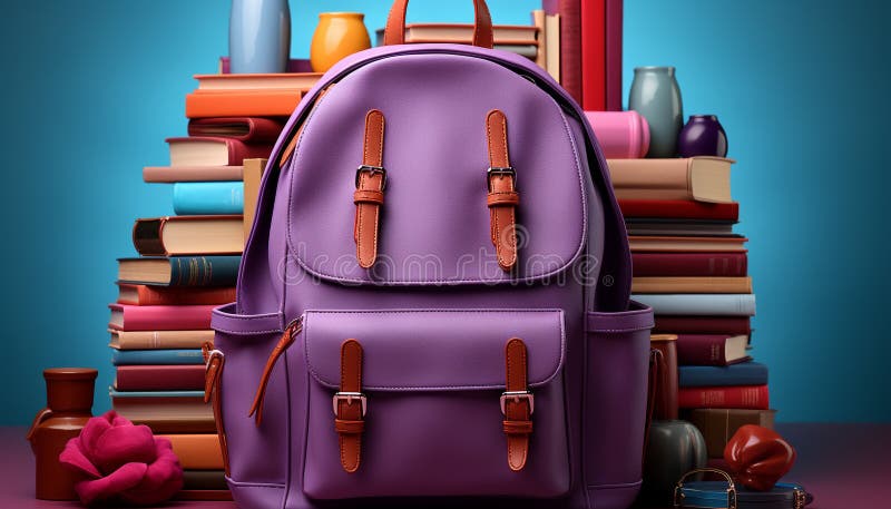 Back To School, Student Learning, Backpack Full of Books Generated by ...