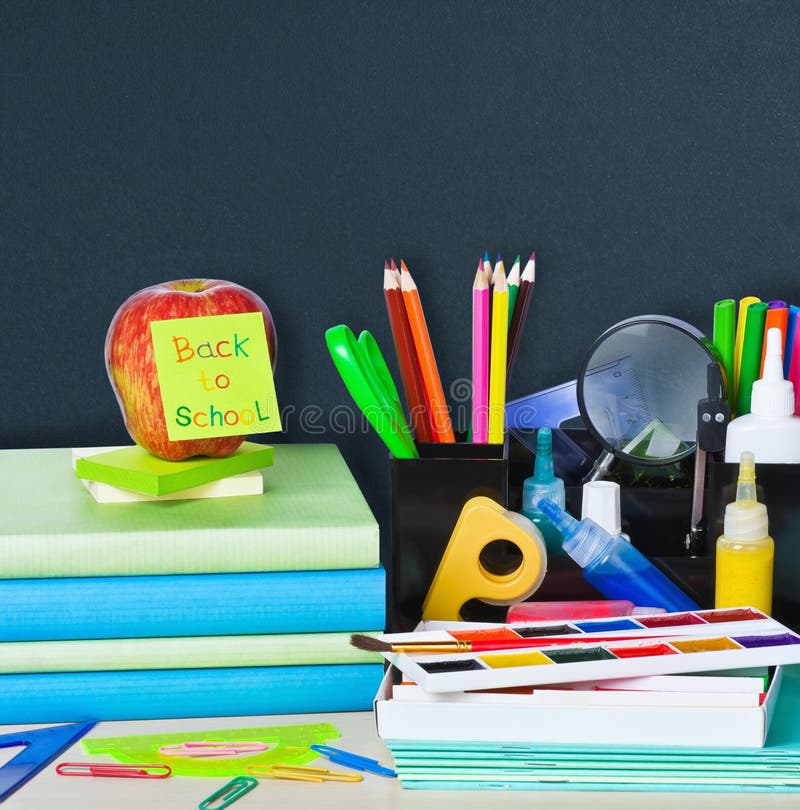 Back to school supplies stock photo. Image of instrument - 32565328