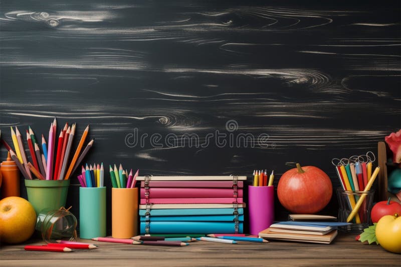 Back To School Supplies Frame, Setting an Educational Atmosphere for ...