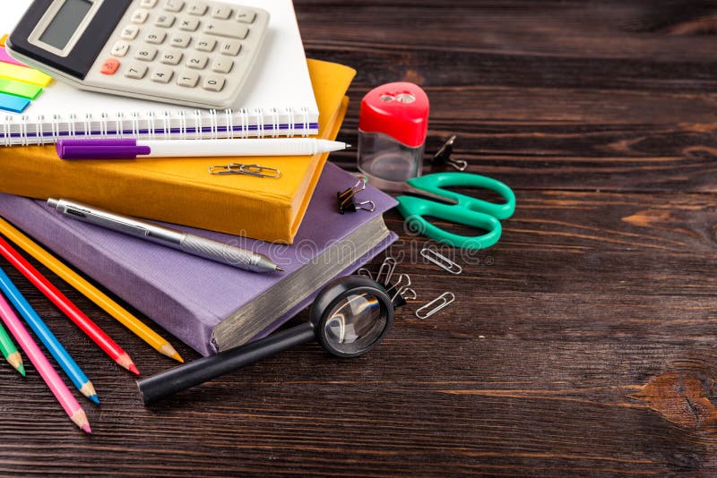 Back to school supplies stock image. Image of objects - 115524567