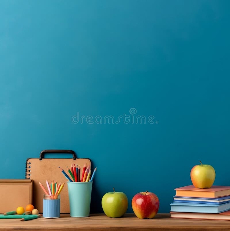 Back To School Table Banner. Generate Ai Stock Illustration ...
