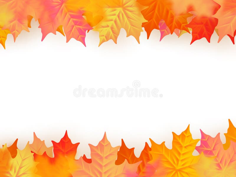 Back To School Template. Autumn Background with Leaves. EPS 10 Stock ...