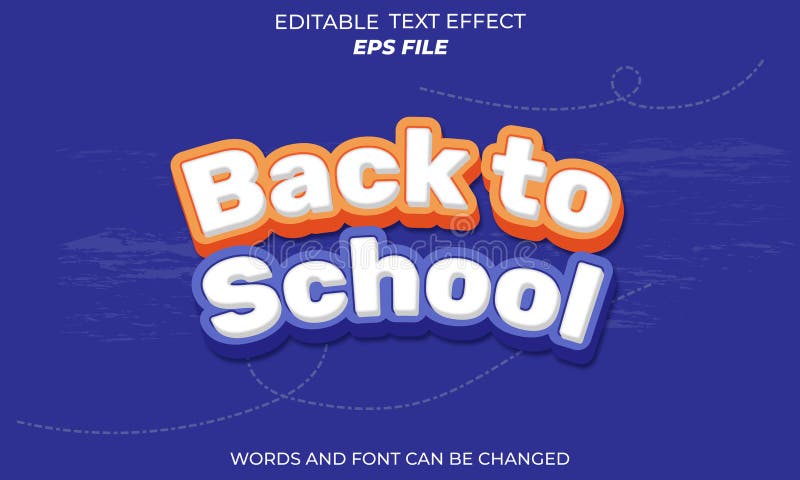 Back To School Text Effect, Font Editable, Typography. Vector Template ...