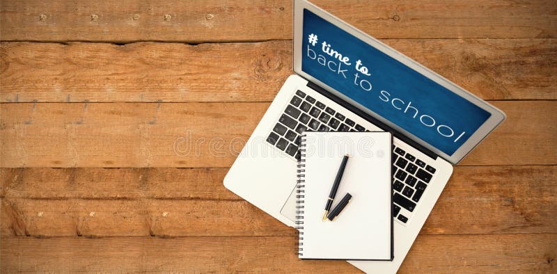 Composite Image of Back To School Text with Hashtag Stock Photo - Image ...