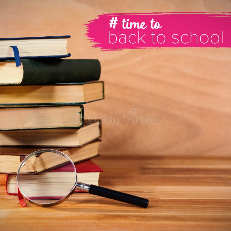 Composite Image of Back To School Text with Hashtag Stock Illustration ...