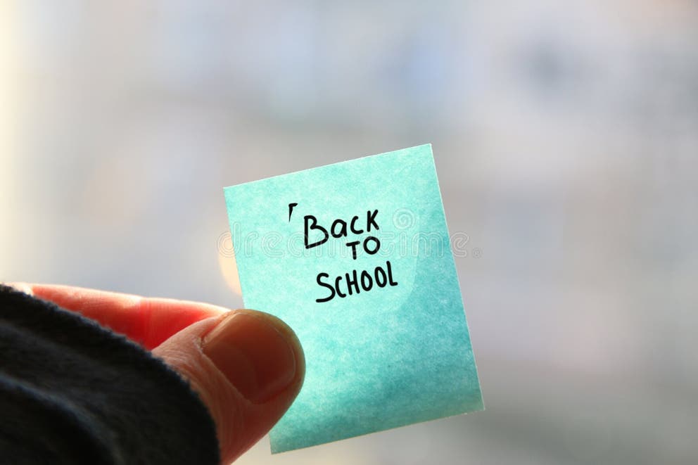 Back To School Text on a Paper Tag. Stock Image - Image of tags, school ...