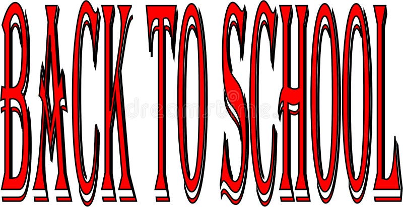 Back To School Text Sign Illustrstion Stock Vector - Illustration of ...