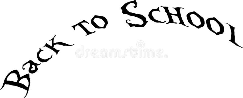 Back To School Text Sign Illustrstion Stock Vector - Illustration of ...