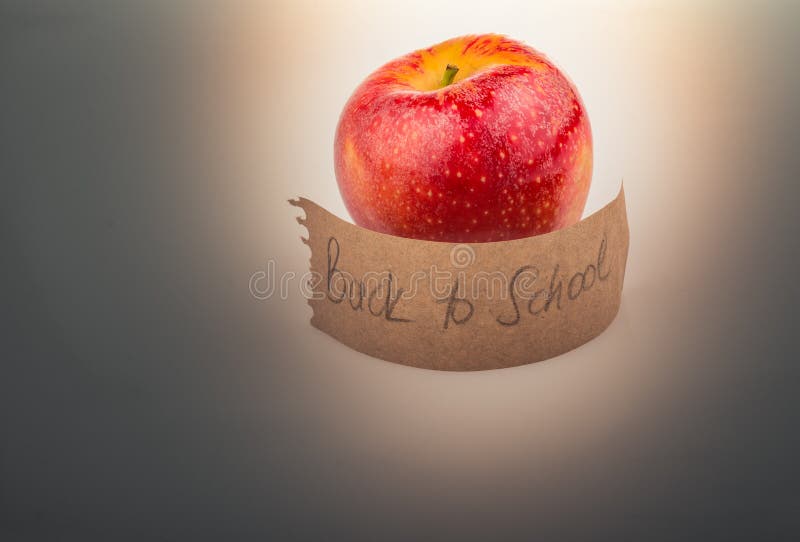 Back To School Theme with an Apple Stock Photo - Image of harvest ...