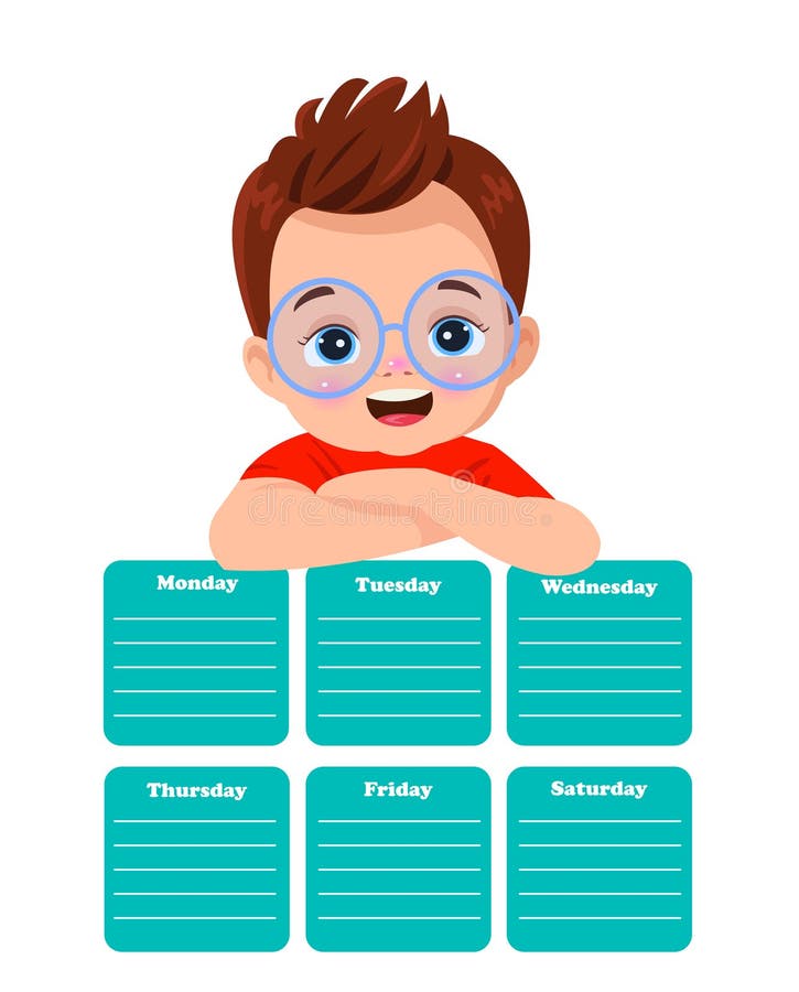 Back To School Timetable. Hand Drawn Plan Note Education Stock ...