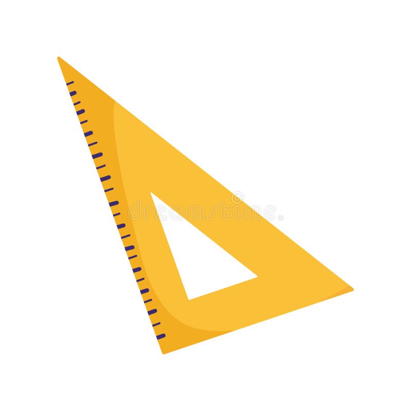 Back To School Triangle Ruler Geometric Icon Stock Vector ...