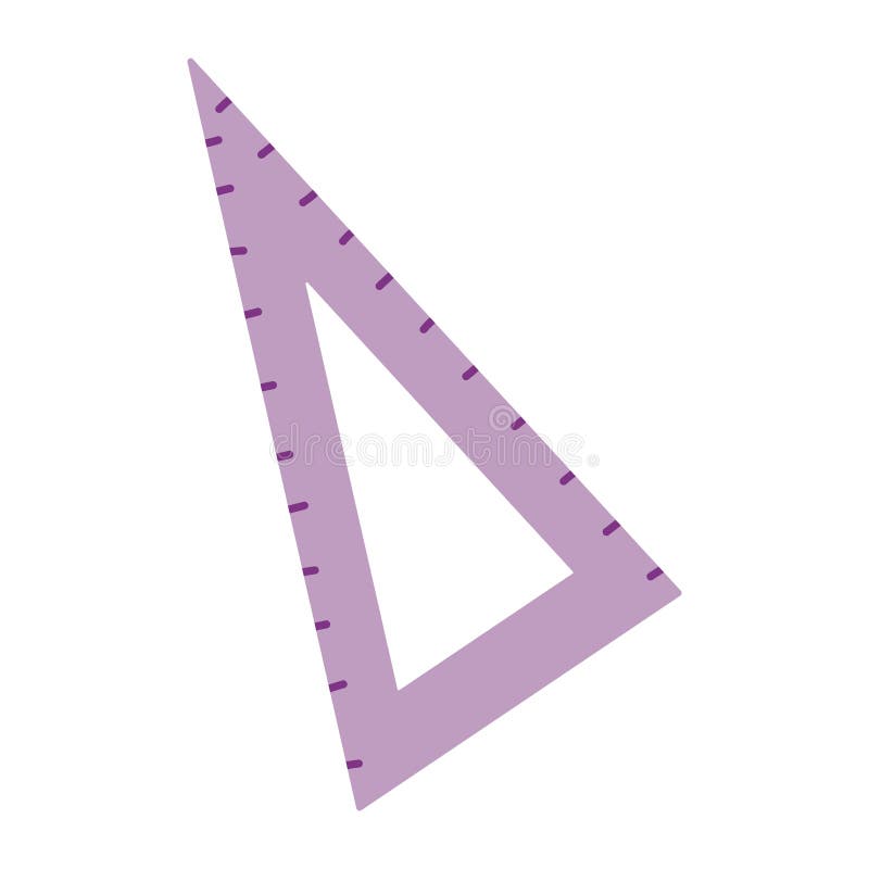 Back To School, Triangle Ruler Supply Elementary Education Cartoon ...