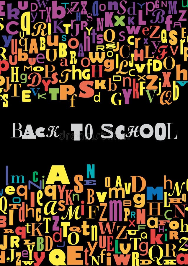 Back To School. Vector Abstract Colour Alphabet Stock Vector ...