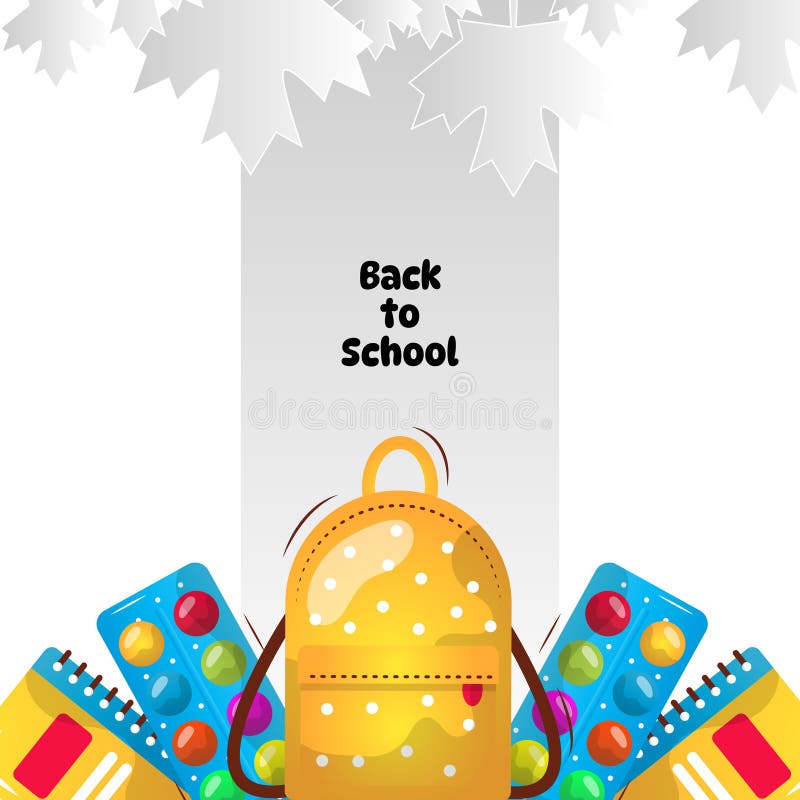 Back To School Vector Cartoon Frame Stock Illustration - Illustration ...