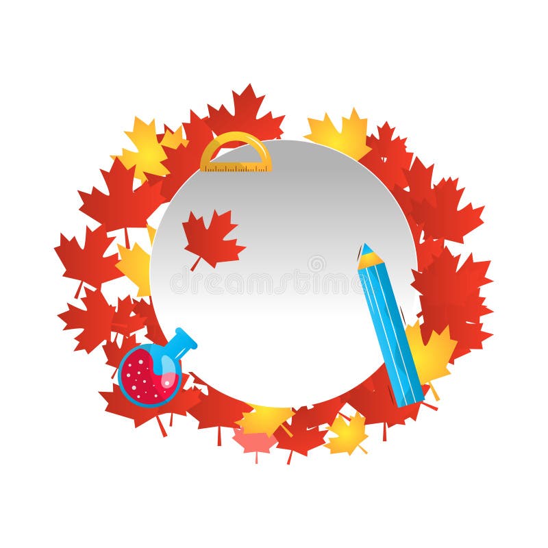 Back To School Vector Cartoon Frame Stock Vector - Illustration of ...