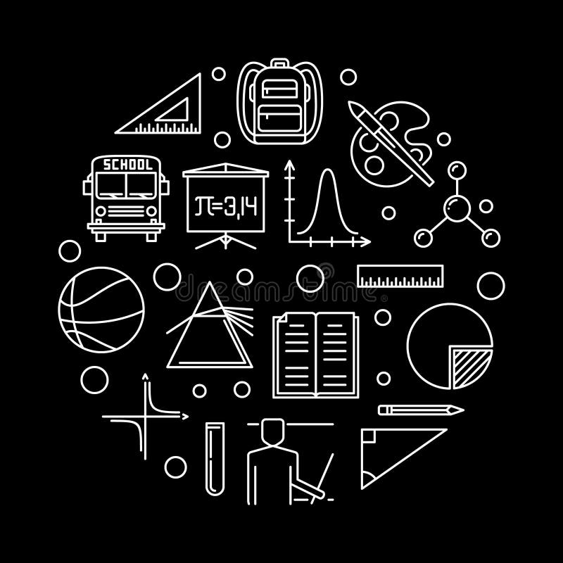 Linear Round Banner School Education Stock Illustrations – 251 Linear ...