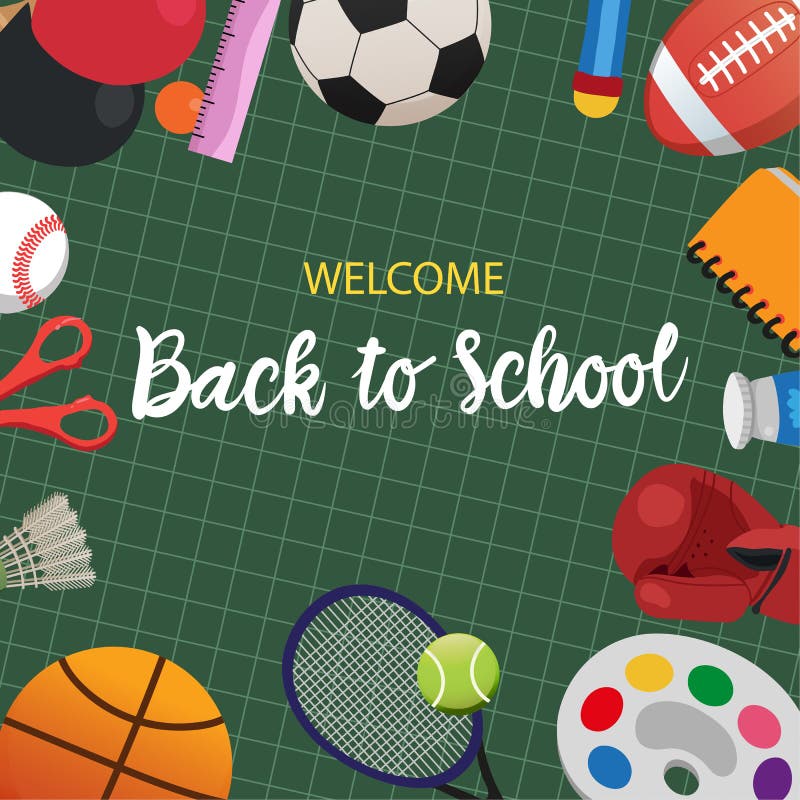 Back To School Vector Design Stock Illustration - Illustration of chalk ...