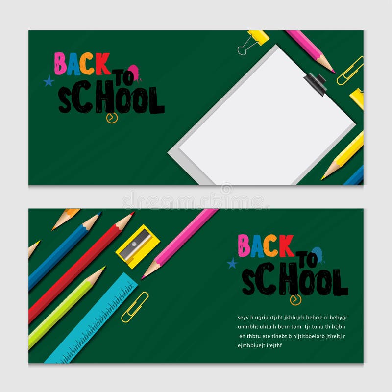 Back To School Vector Design Concept Made from Pencils. Modern Design ...