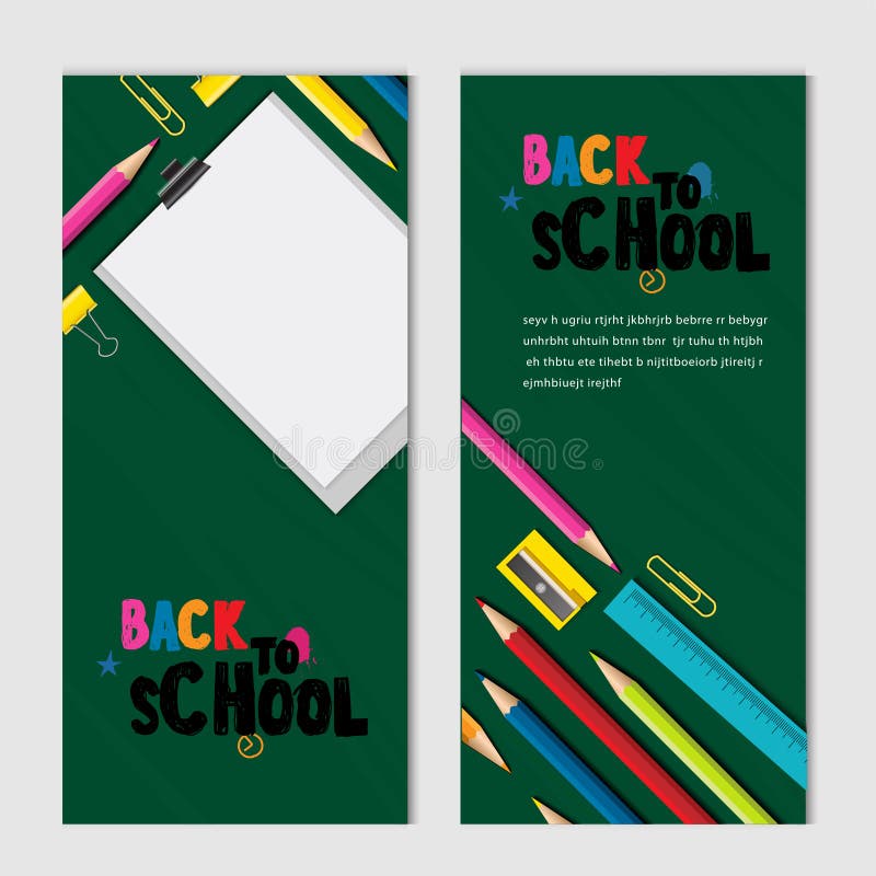 Back To School Vector Design Concept Made from Pencils. Modern Design ...