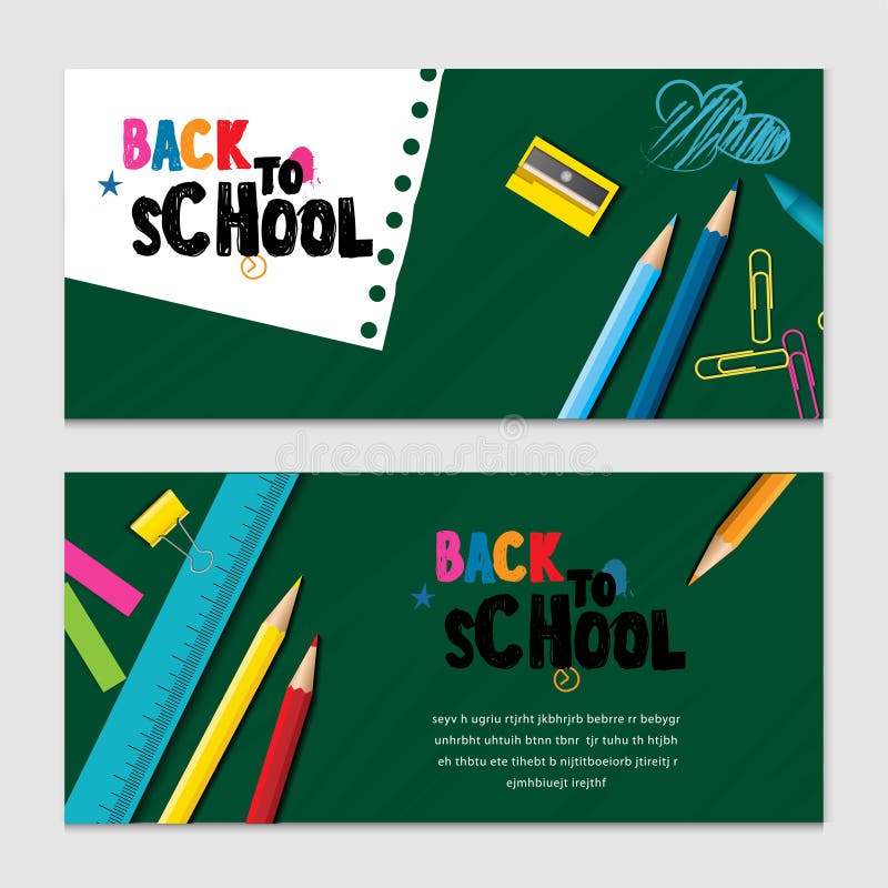 Back To School Vector Design Concept Made from Pencils. Modern Design ...