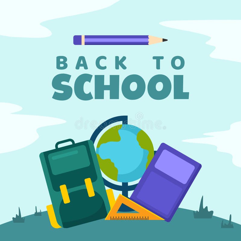 Back To School Vector Design Illustration Stock Vector - Illustration ...