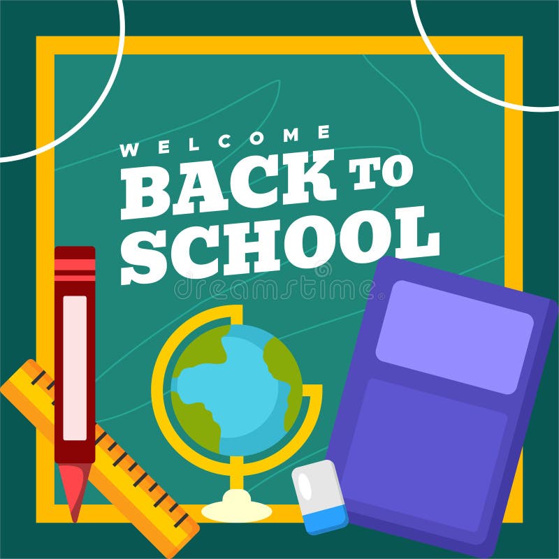 Back To School Vector Design Illustration Stock Vector - Illustration ...