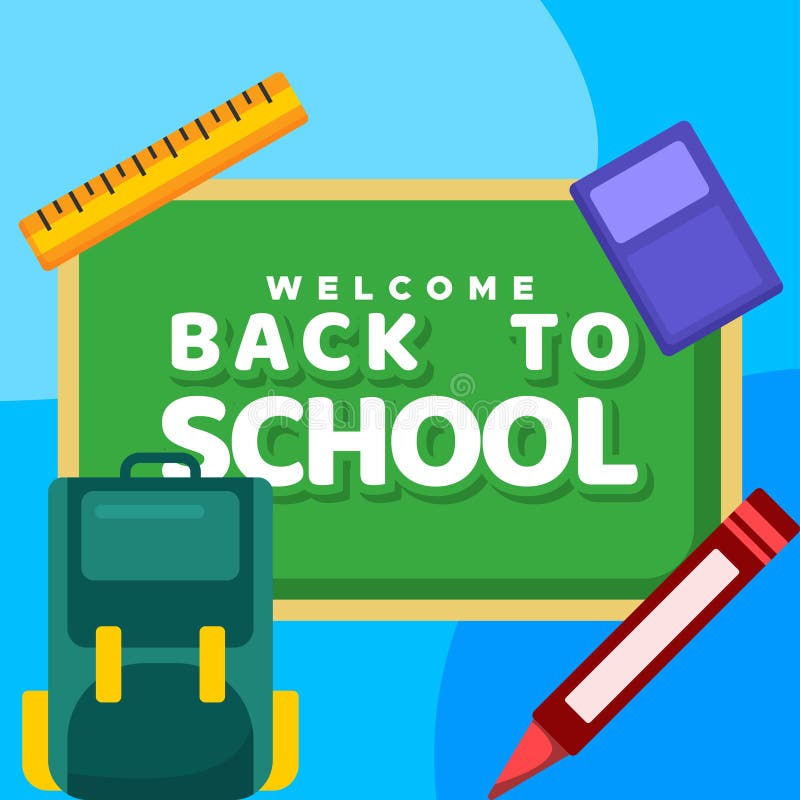 Back To School Vector Design Illustration Stock Vector - Illustration ...