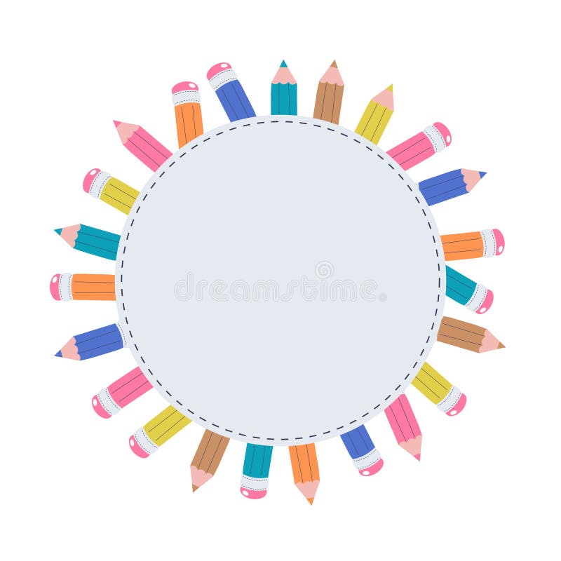 Back To School Vector Frame Stock Vector - Illustration of white, back ...