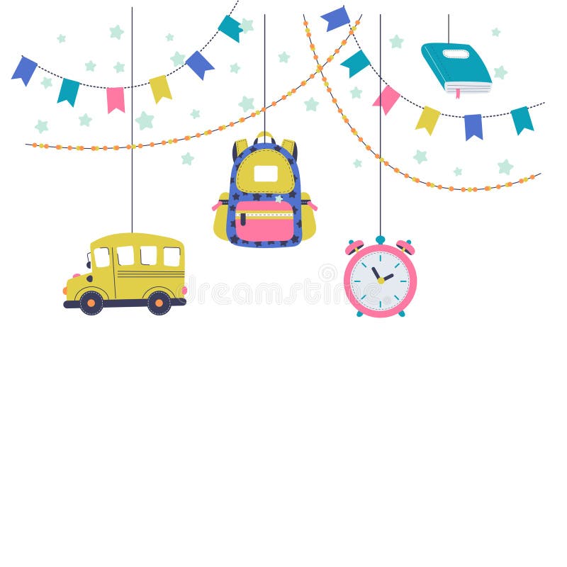 Back To School Vector Frame Stock Illustration - Illustration of school ...