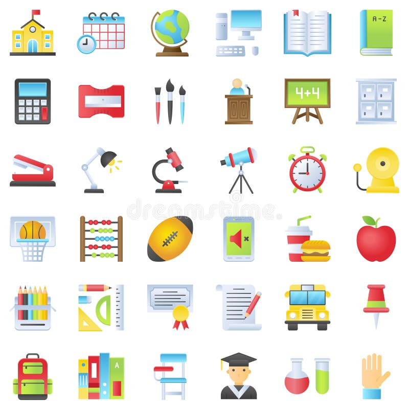 School Building Gradient Stock Illustrations – 584 School Building ...