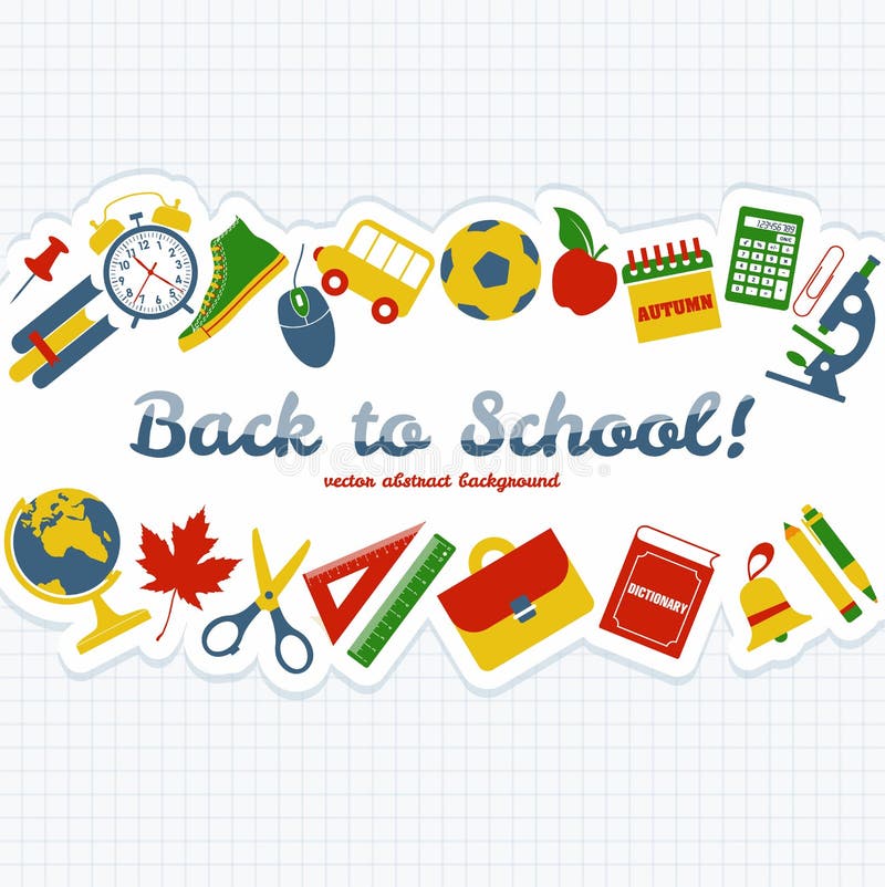 Back To School! Vector Illustration. Stock Vector - Illustration of ...