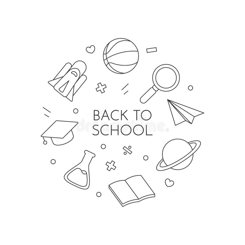 Back To School Vector Illustration. Drawing Design Concept Stock Vector ...
