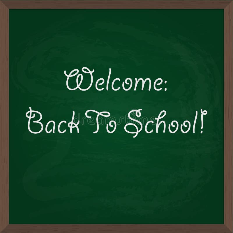 Back To School. Vector Illustration of Green Chalk Board Stock Vector ...