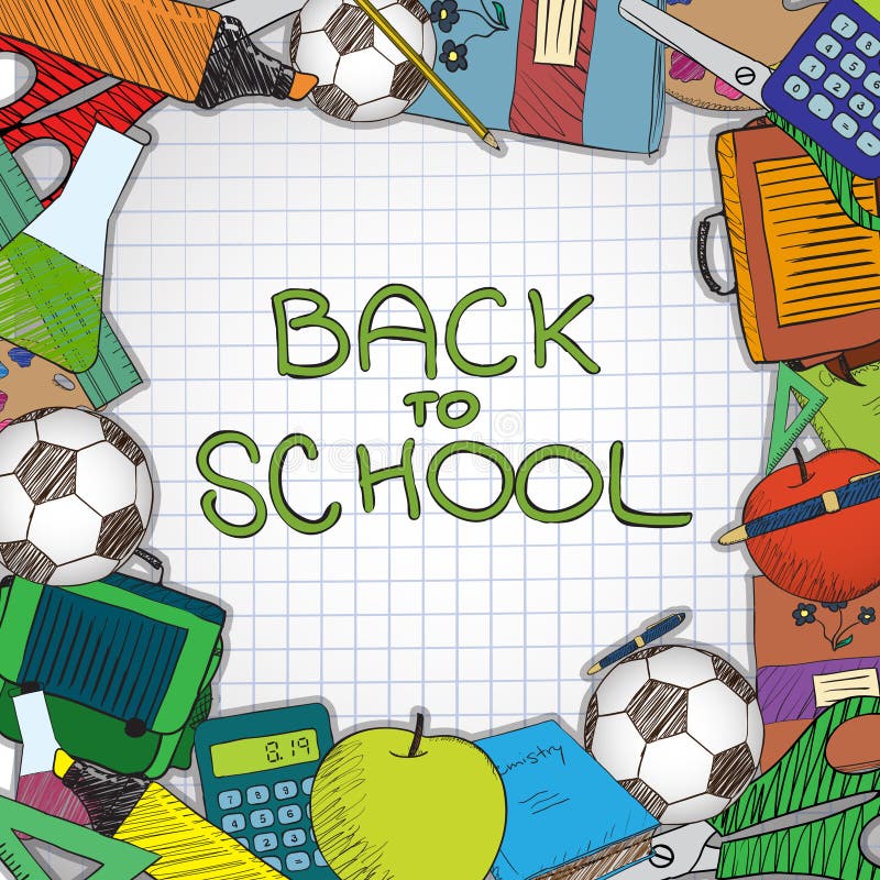 Back to school stock illustration. Illustration of collection - 32372729