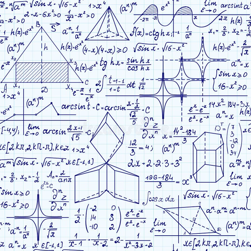 Handwritten Physics Formula Hand Drawn Set Stock Vector - Illustration ...