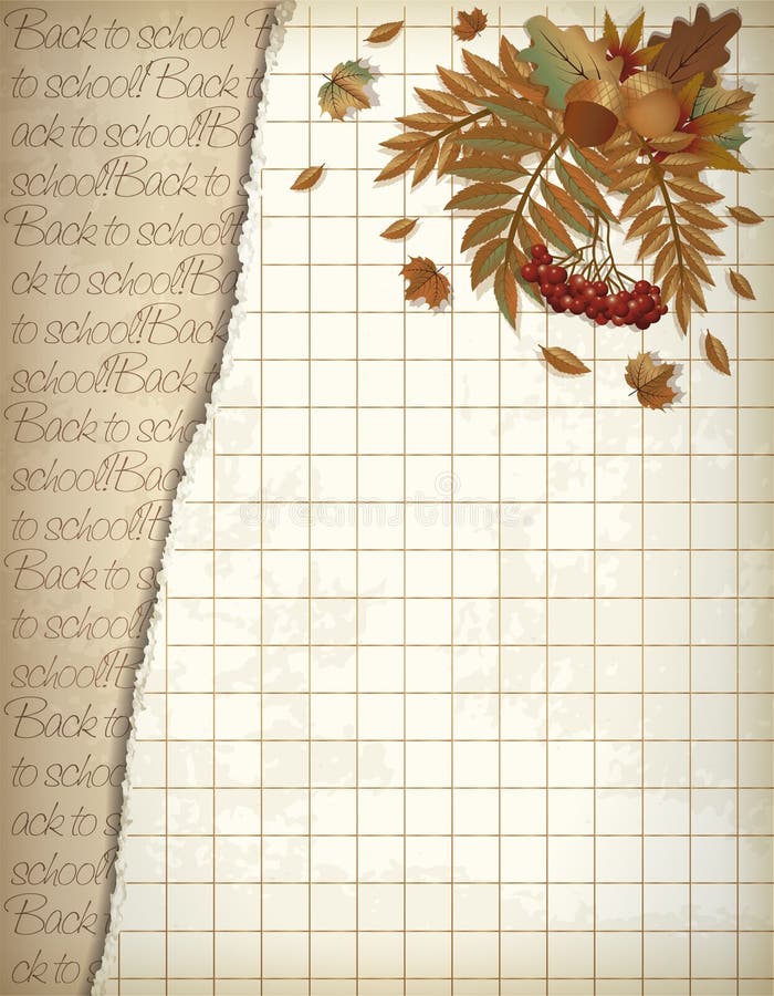 Back To School Wallpaper, in Old Style, Vector Stock Vector ...