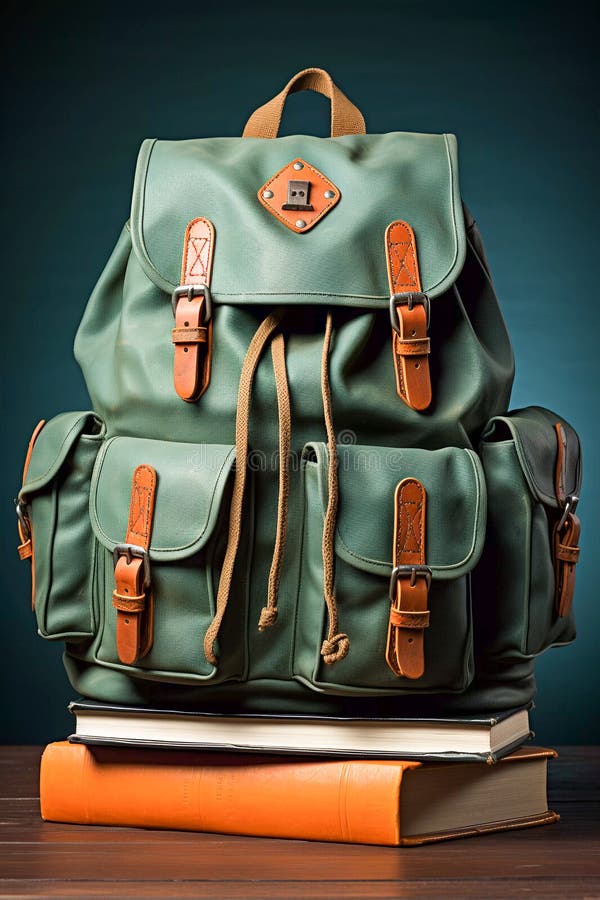 Back-to-School Warrior: Backpack Leading the Way To Learning, Generative AI Stock Illustration ...