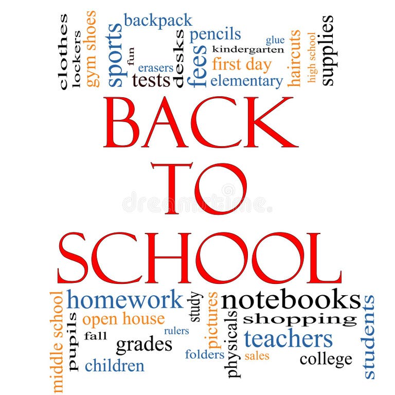 Back To School Word Cloud Concept Stock Illustration - Illustration of ...