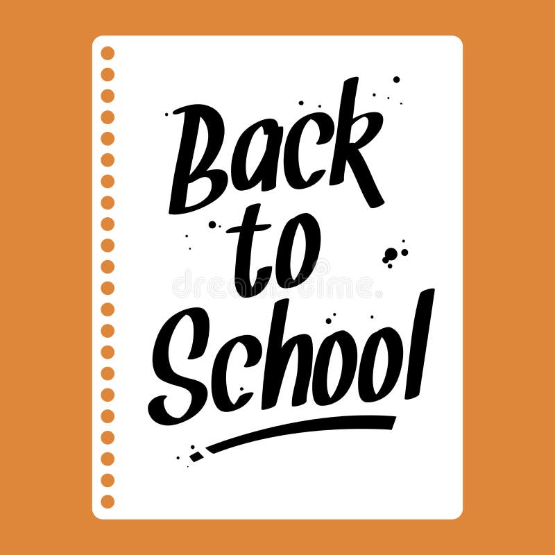 Back To School Writing on a Paper Note Stock Vector - Illustration of ...