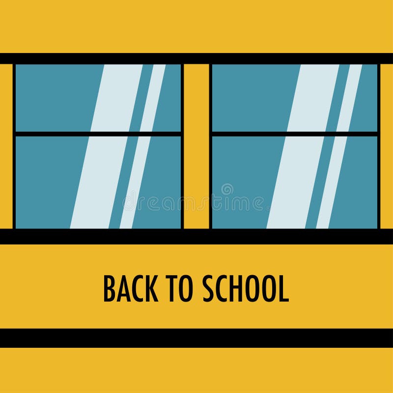 Back To School with Yellow Bus Vector Stock Vector - Illustration of ...
