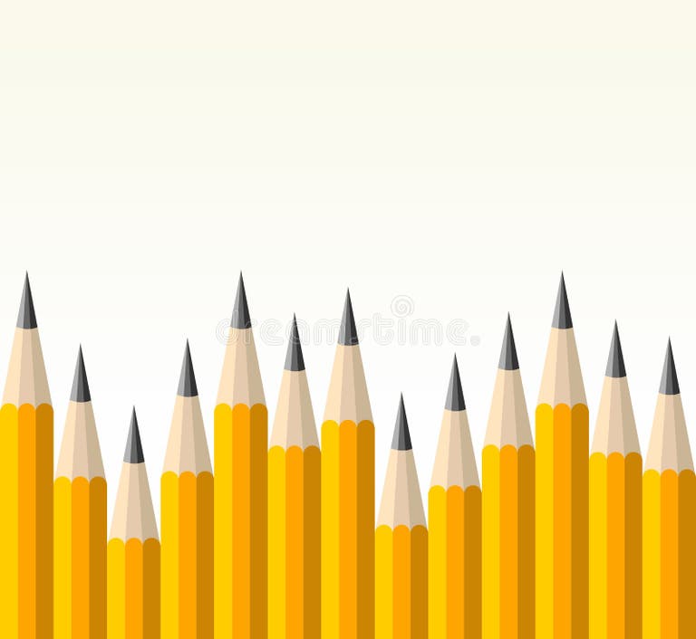 Back To School Yellow Pencil Pattern Stock Vector - Illustration of ...