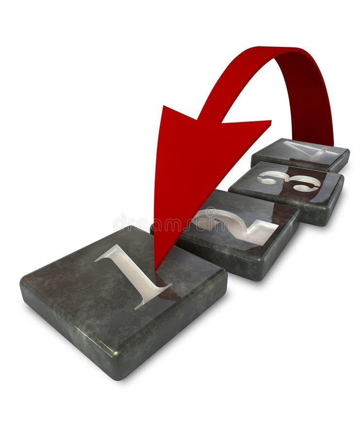 Back To Square One stock illustration. Illustration of pointing - 25684926