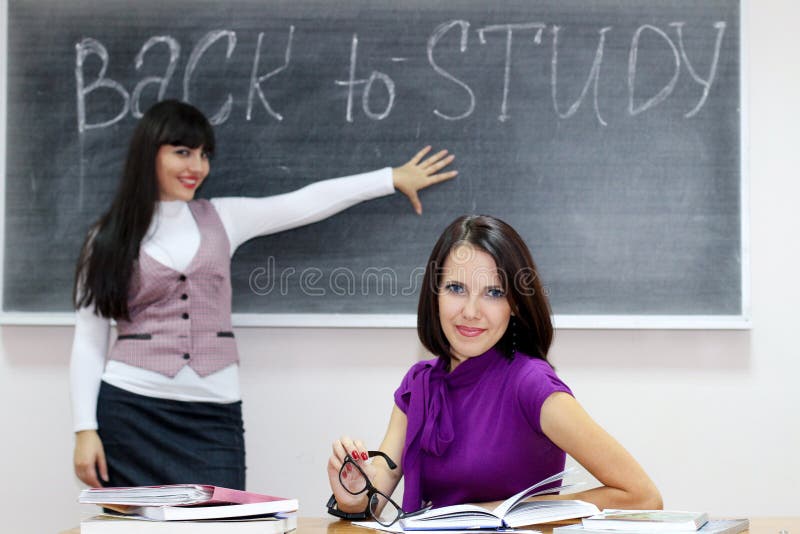 Back to study stock photo. Image of instruct, blackboard - 22114708