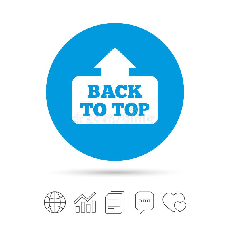 Back To Top Arrow Sign Icon. Scroll Up Symbol. Stock Vector ...