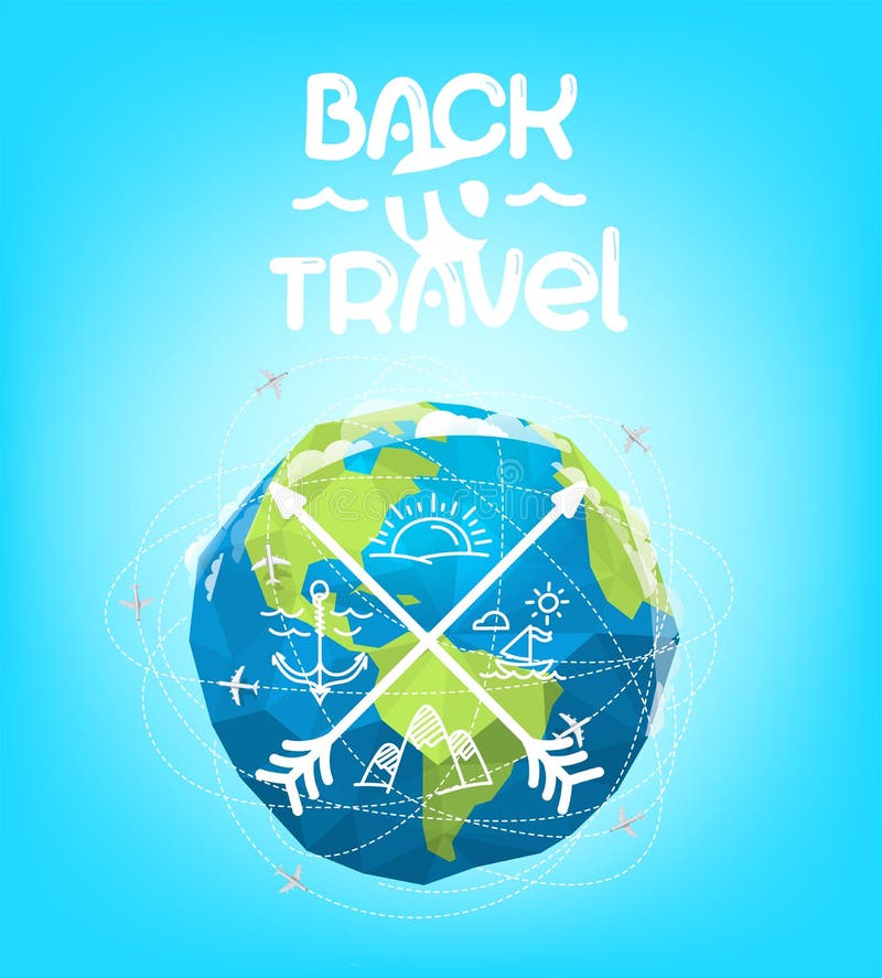 Back To Travel Vector Concept Stock Vector - Illustration of font, trip ...