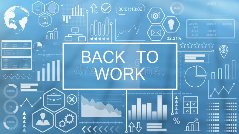 Back To Work, Animated Typography Stock Video - Video of graphic ...