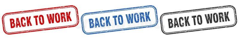 Back To Work Banner. Back To Work Speech Bubble Stock Vector ...