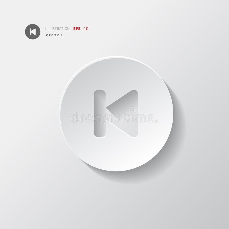 Back track web icon stock illustration. Illustration of menu - 34782781